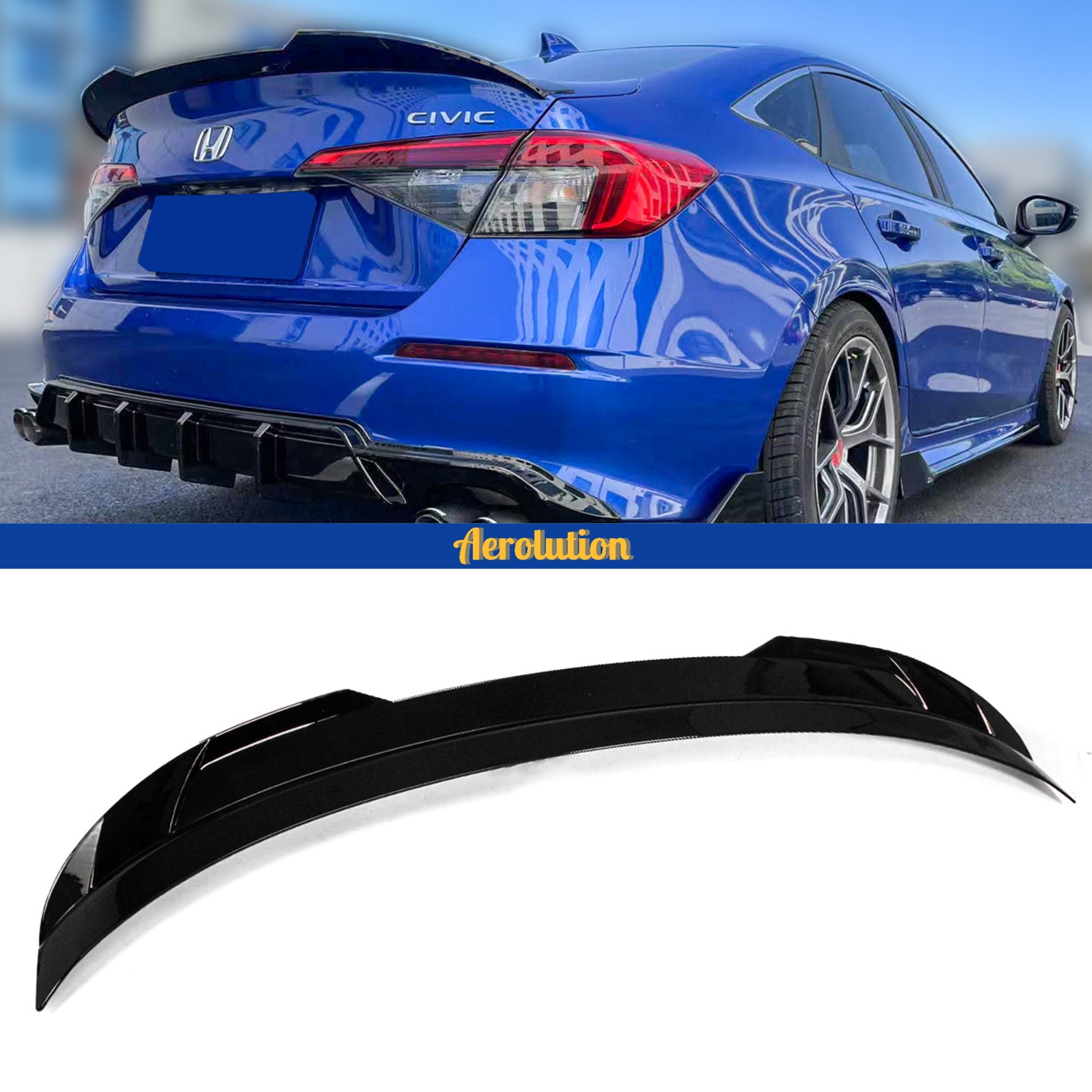 2022-2024 Honda Civic M Designed High Kick Spoiler - Aerolution – Aerolution Motorsports
