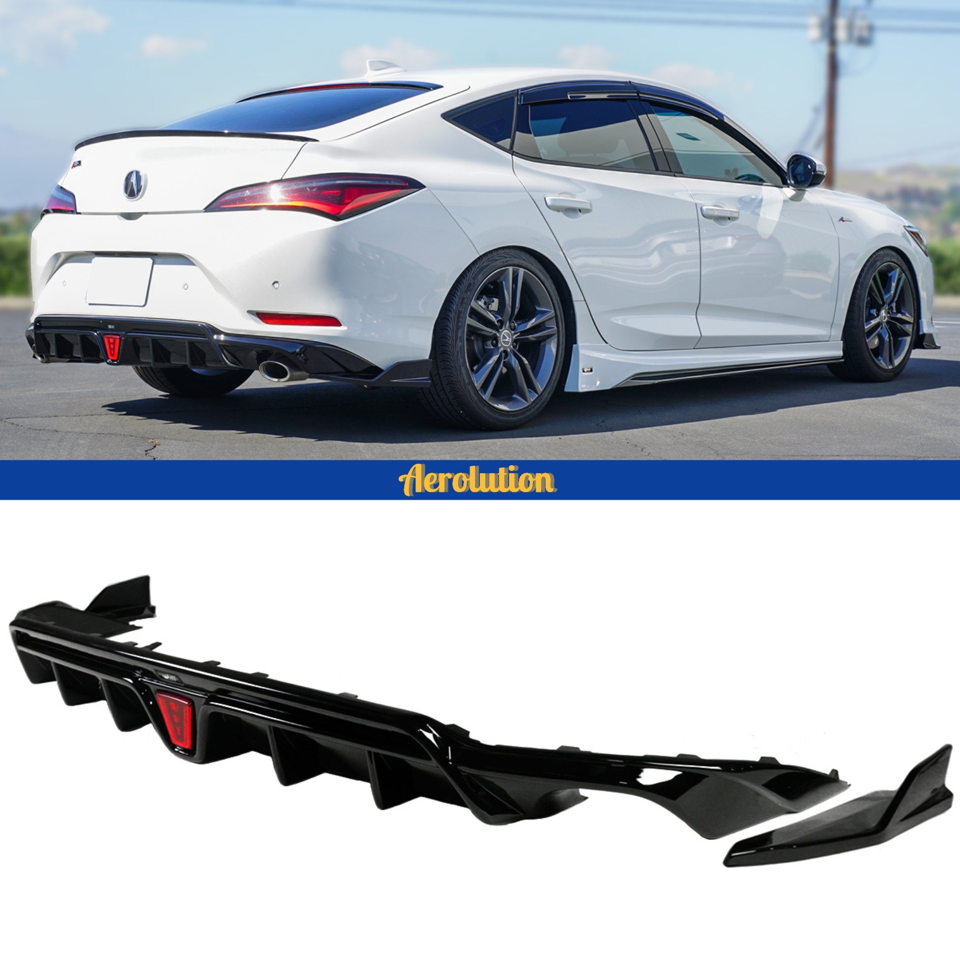 2023-2025 Acura Integra GF BodyKit V2 LED Rear Diffuser DE4 – Aerolution Motorsports