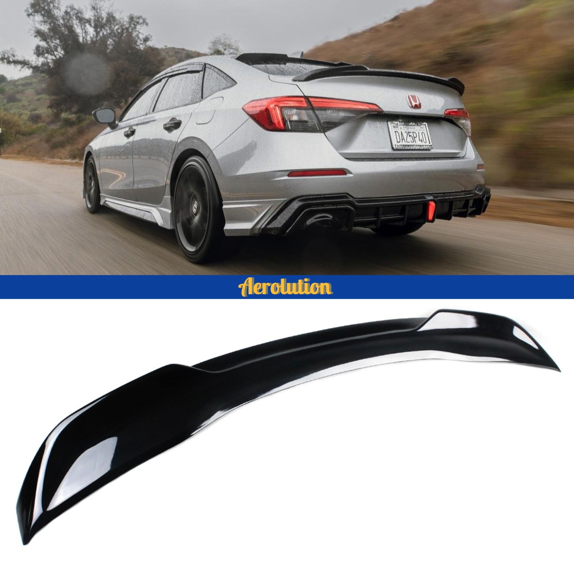 2022-2024 Honda Civic Si Style Trunk Spoiler Highkick – Aerolution Motorsports