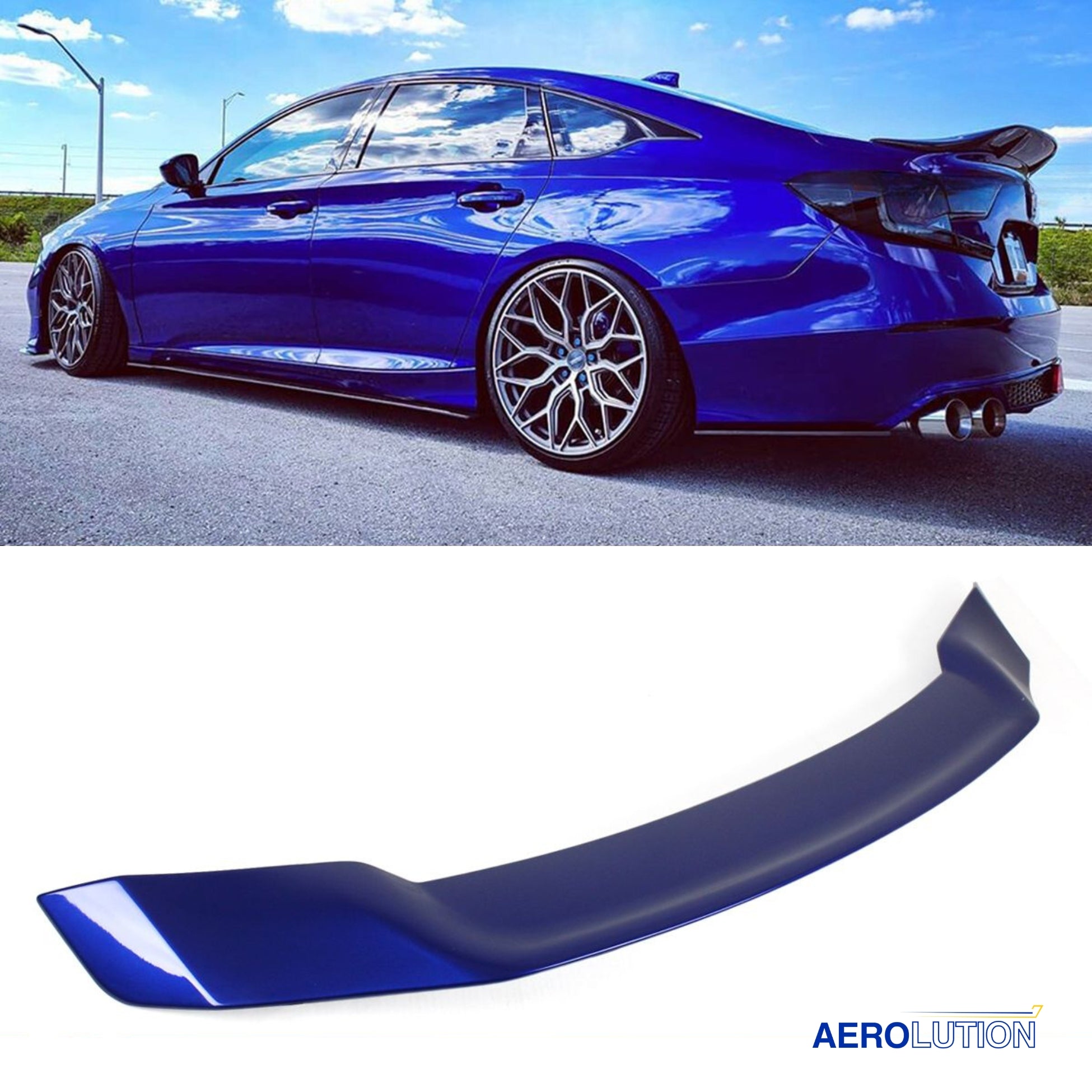 2018 2022 Honda Accord Rear Trunk Spoiler JDM V2 High Kick Duckbill Aerolution Motorsports
