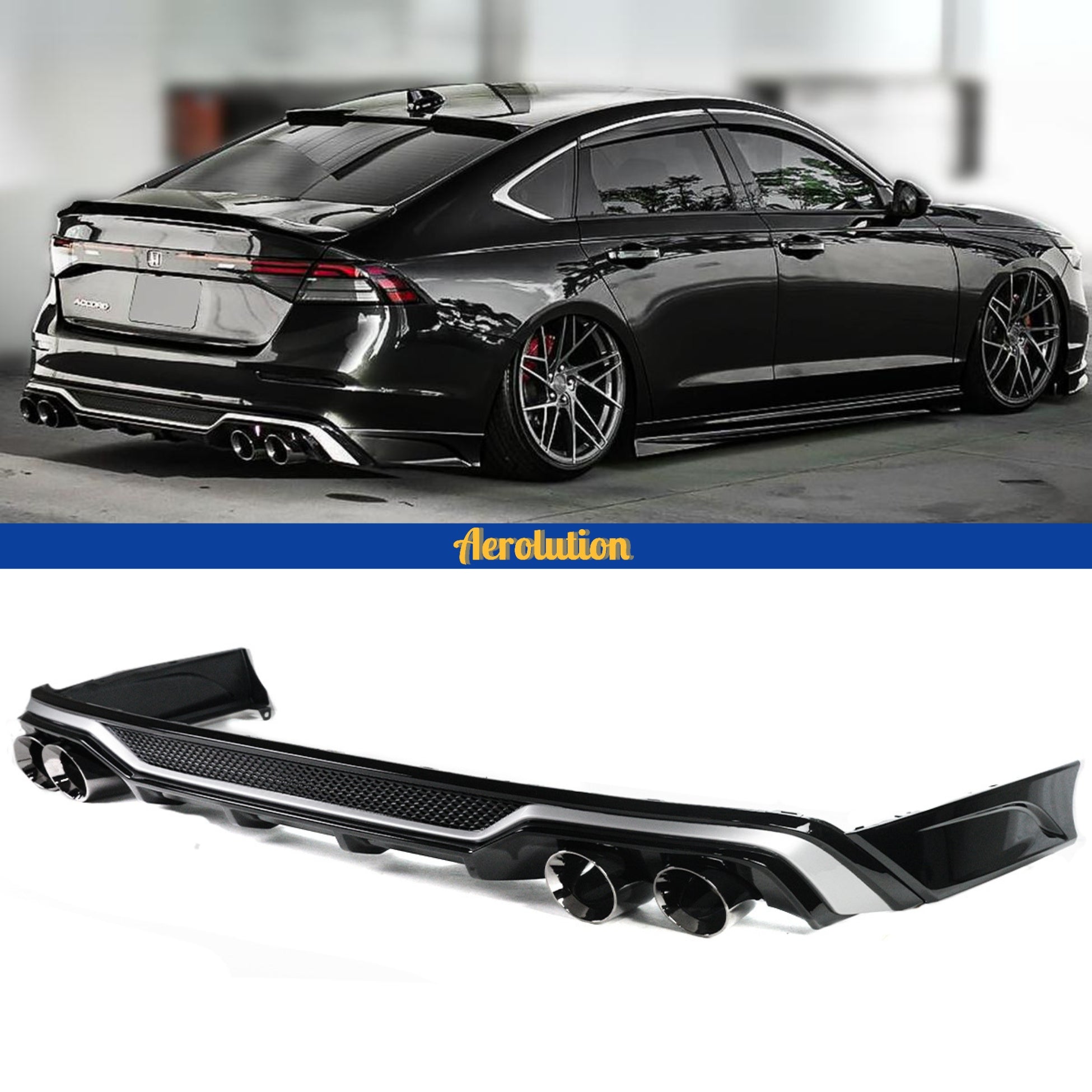 2023 2024 11th gen Honda Accord AKASAKA Rear Diffuser (Painted ...