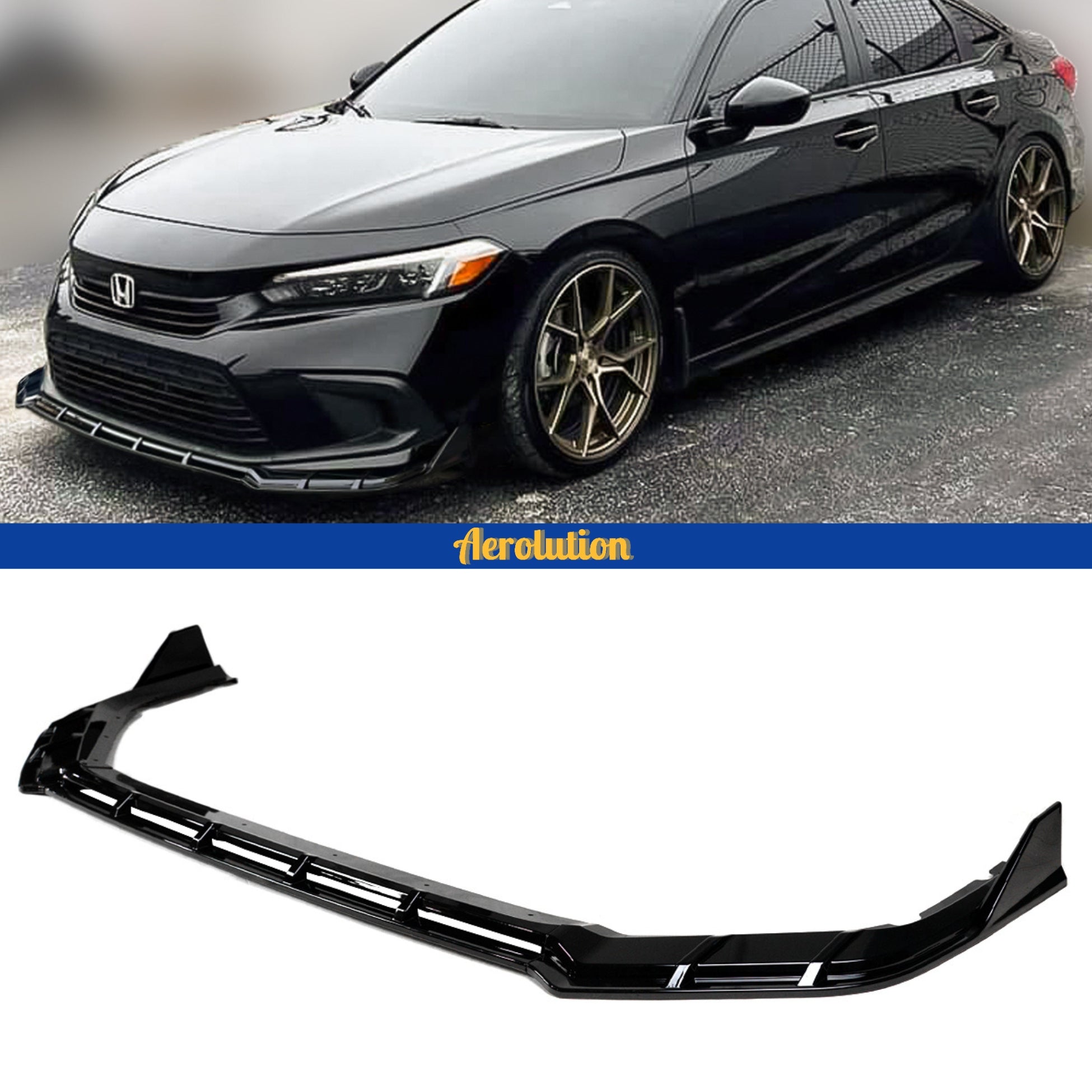 2022-2024 Honda Civic JDM Designed V2 Front Lip Kit – Aerolution ...