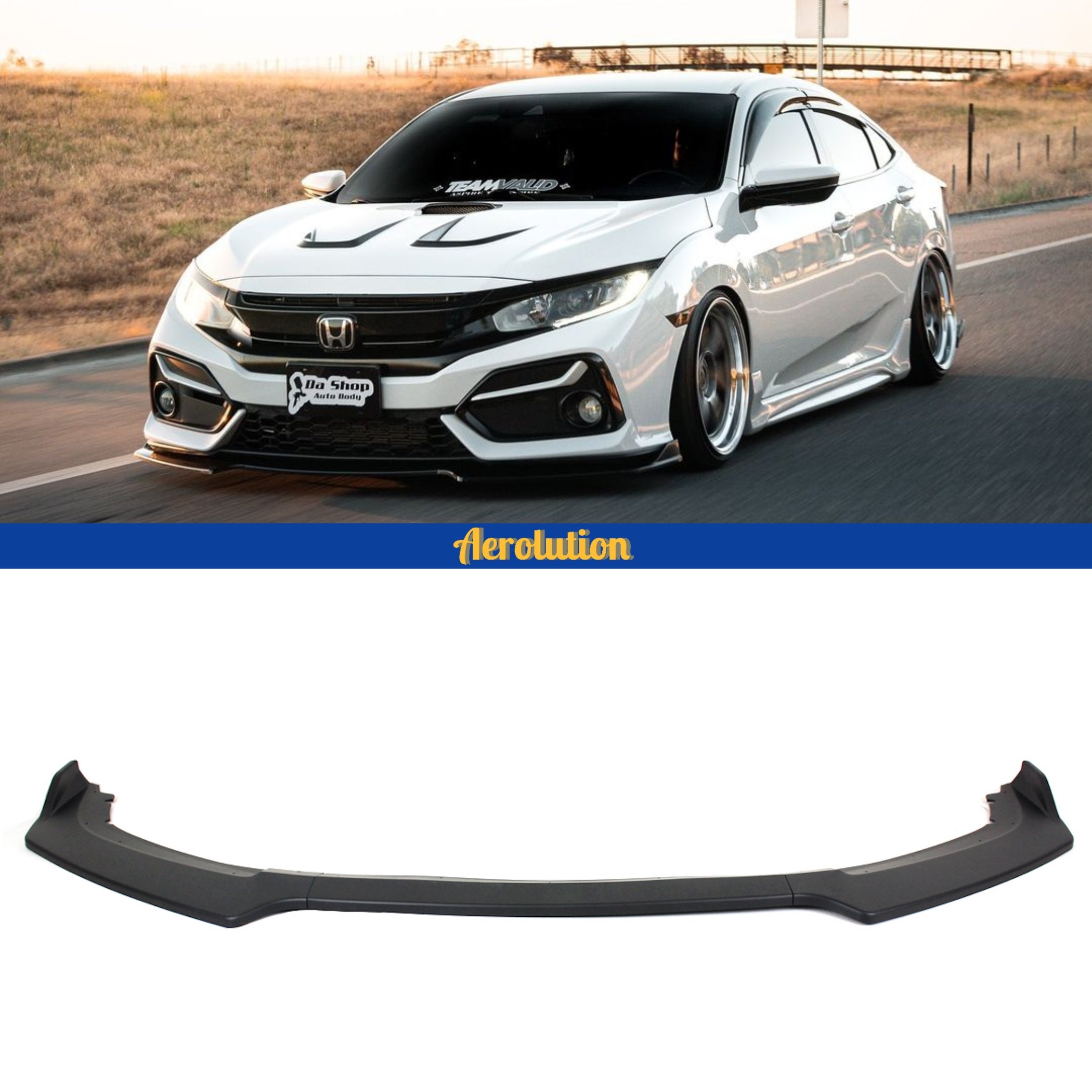 2016-2021 Honda Civic Type R Style Front Lip (Hatchback/Sedan/Si/Coupe ...