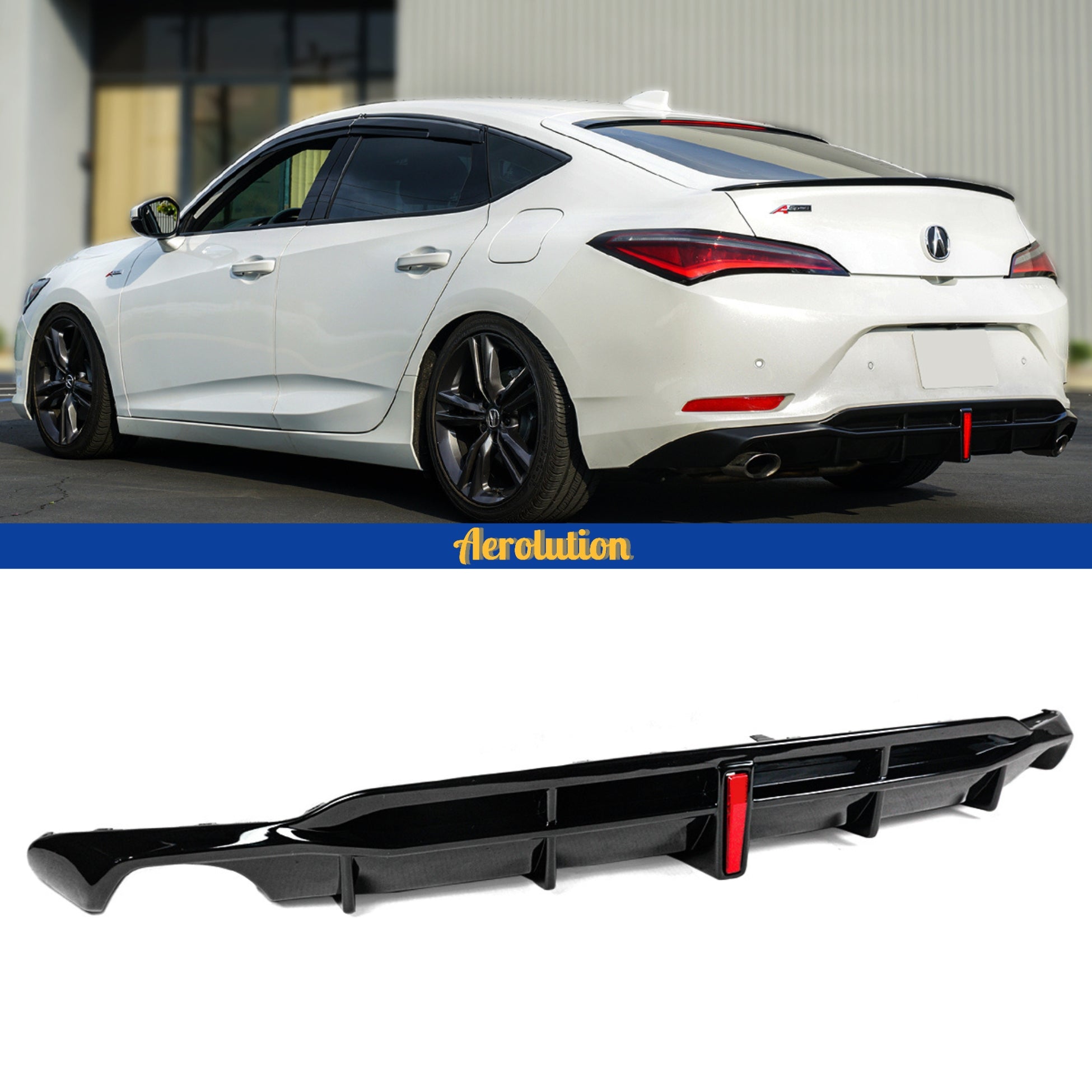 2023-2025 Acura Integra GF BodyKit V1 LED Rear Diffuser DE4 ...