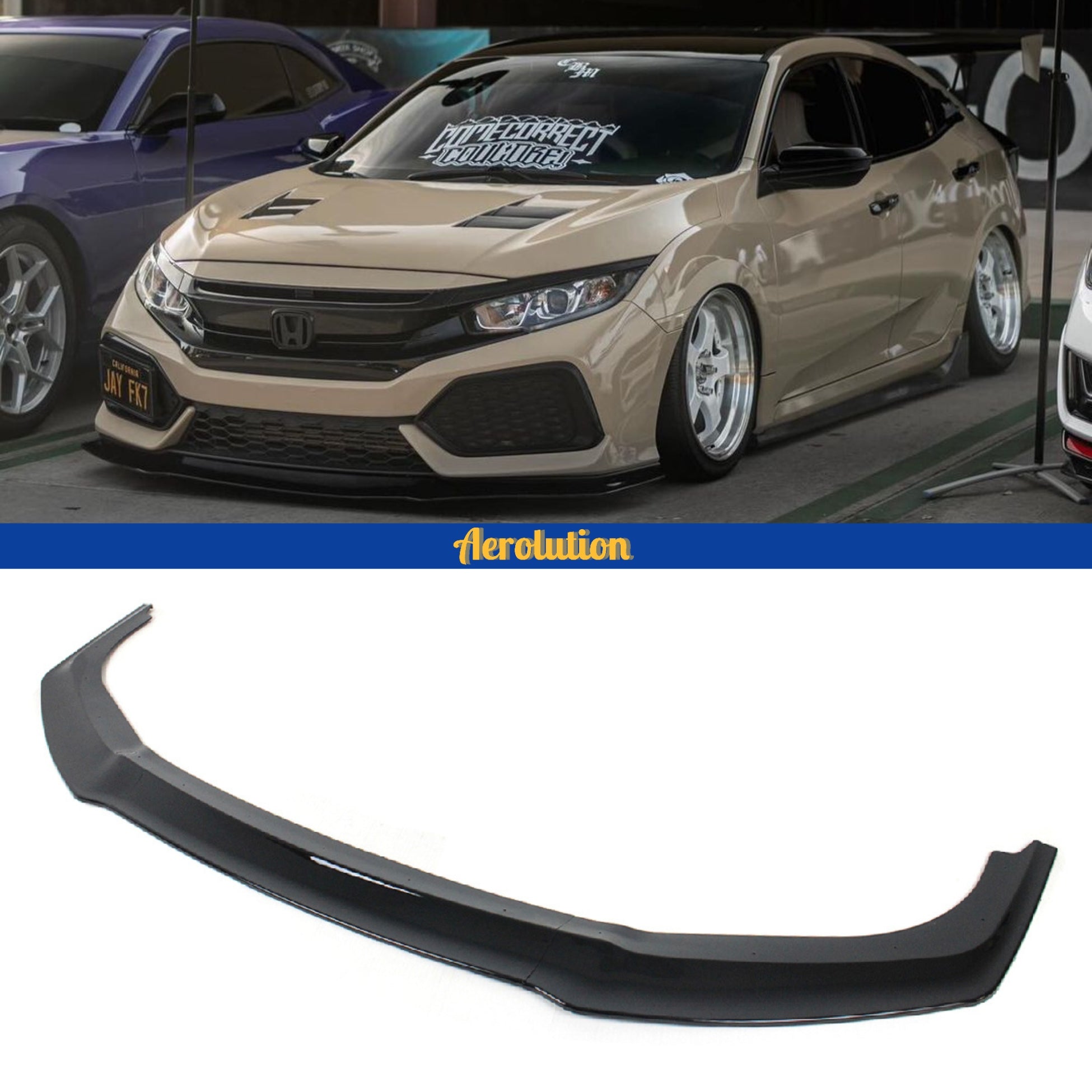 2016-2021 Honda Civic JDM Style Front Lip (Hatchback/Sedan/Si/Coupe ...