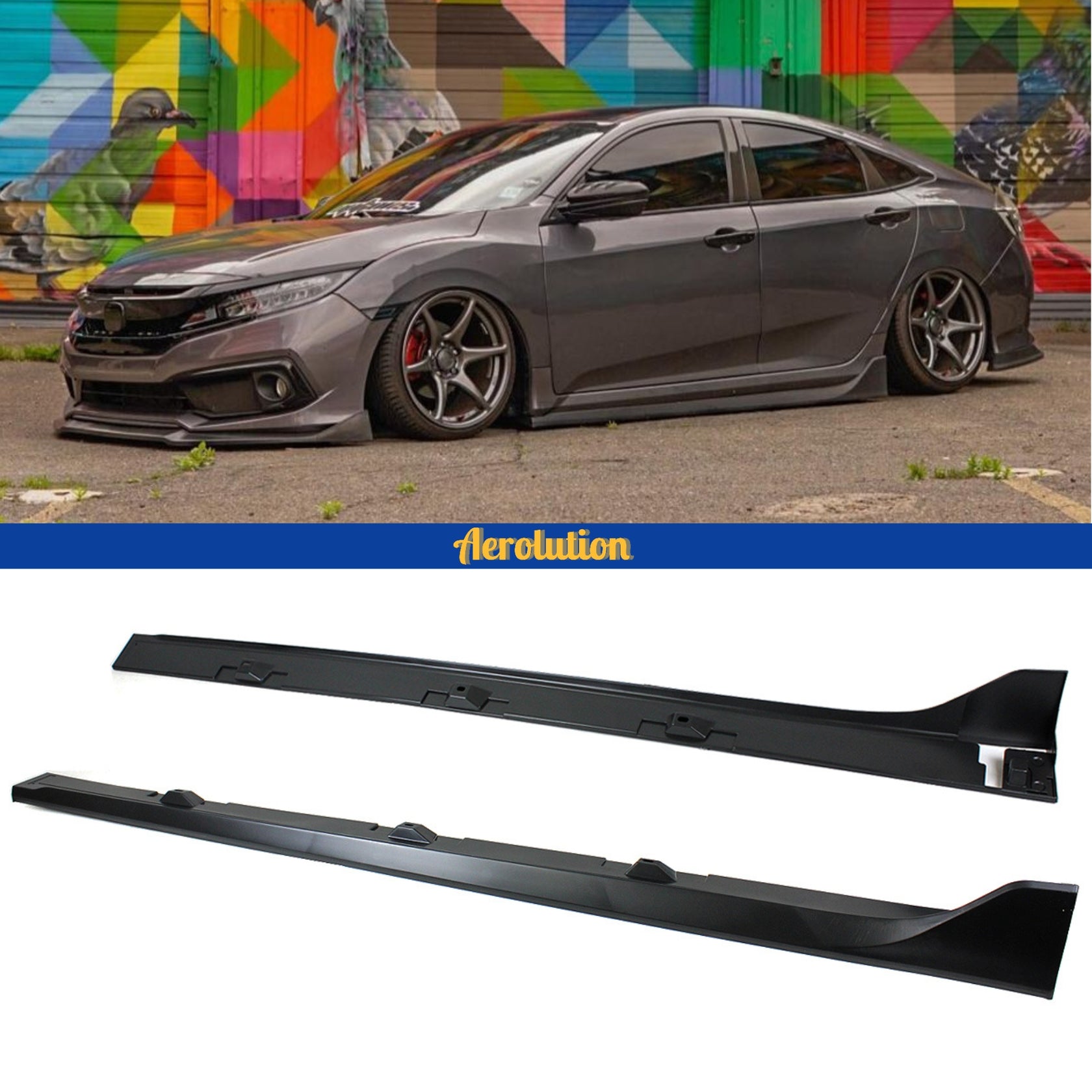 2016-2021 10th gen Honda Civic AeroLution TR Style Side Skirts for ...