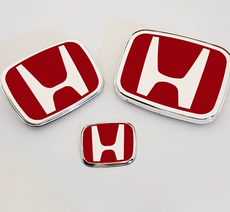 2022 2023 2024 Honda Civic Red Badges Emblem Set JDM – Aerolution ...