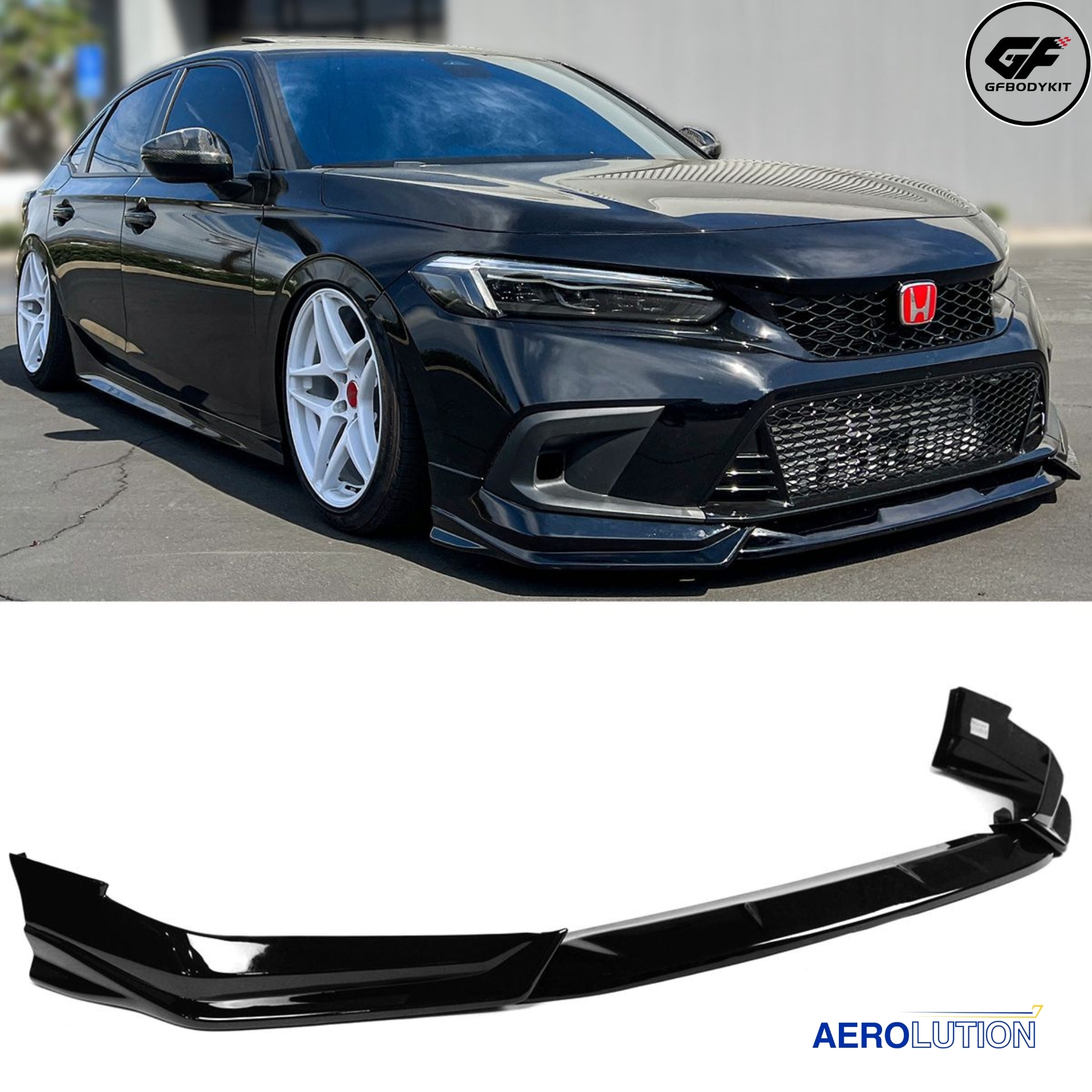 2022 2023 2024 Honda Civic Front Lip by GF Bodykit V1 (SEDAN/ HATCHBACK ...