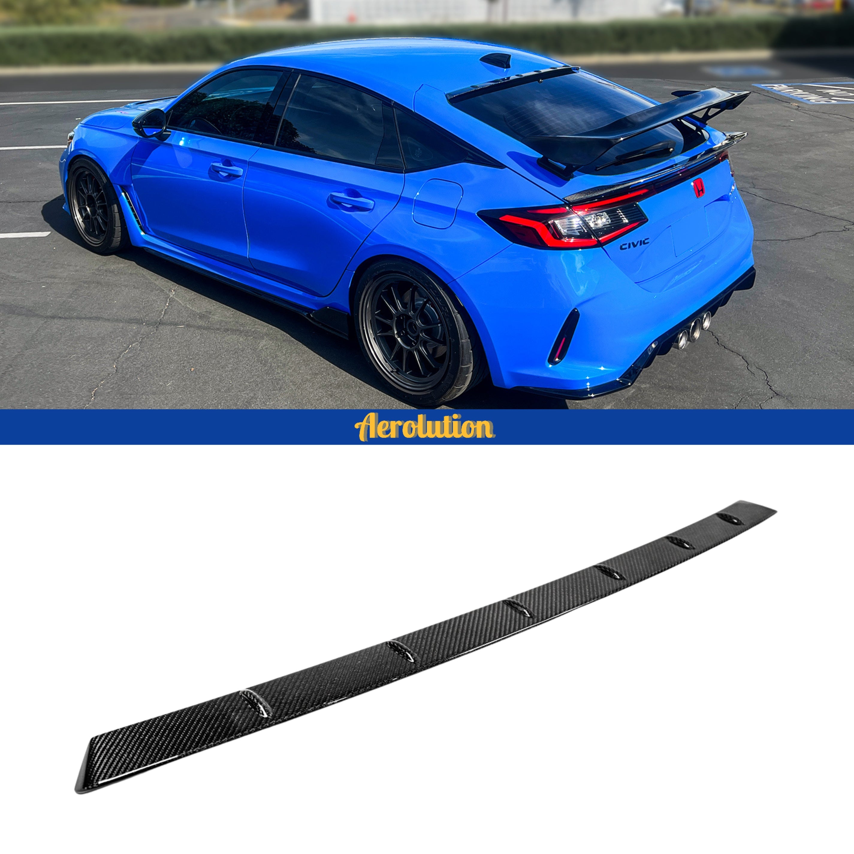 2023-2025 Civic Type-R FL5 Carbon Fiber Roof Spoiler – Aerolution ...