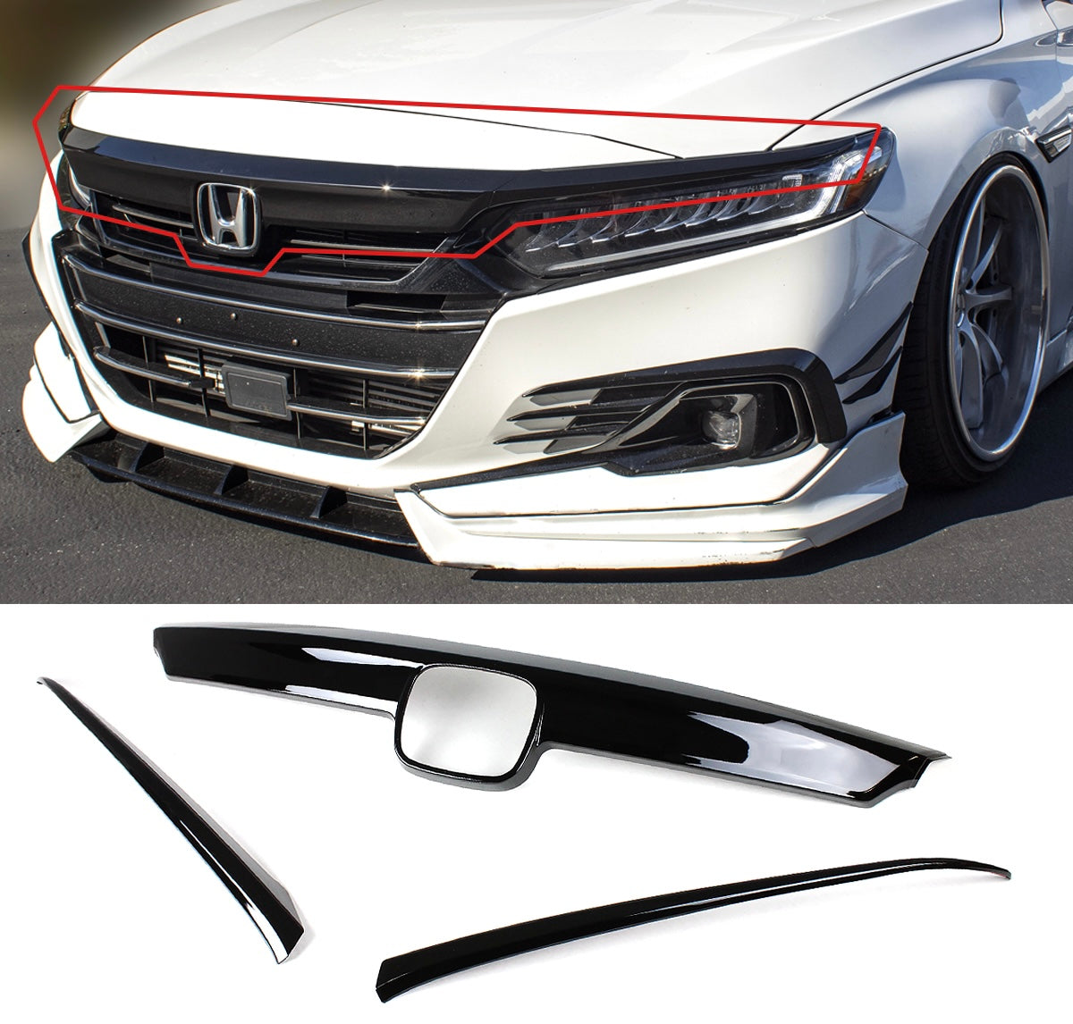 2018-2022 Honda Accord Blackout Front Grill Kit Sedan - Aerolution ...