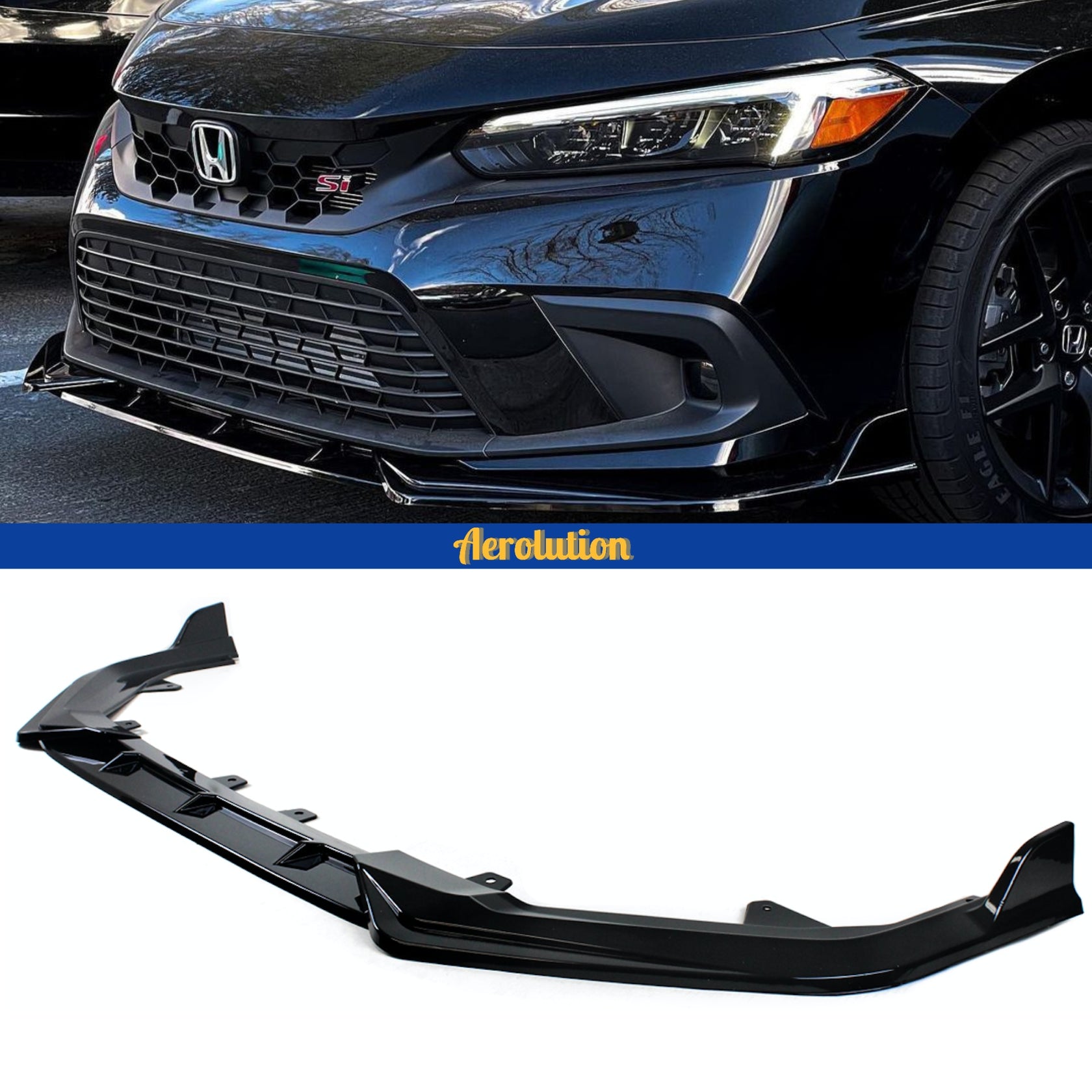 2022-2024 11th Gen Honda Civic JDM 3pc Front Bumper Lip – Aerolution ...