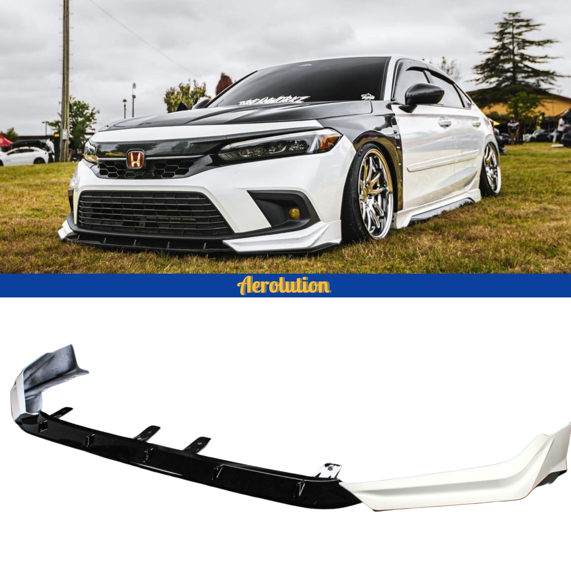2022-2024 Honda Civic Front Lip MC Style JDM (Fe1 Fe2 Fl1 Fl2 ...
