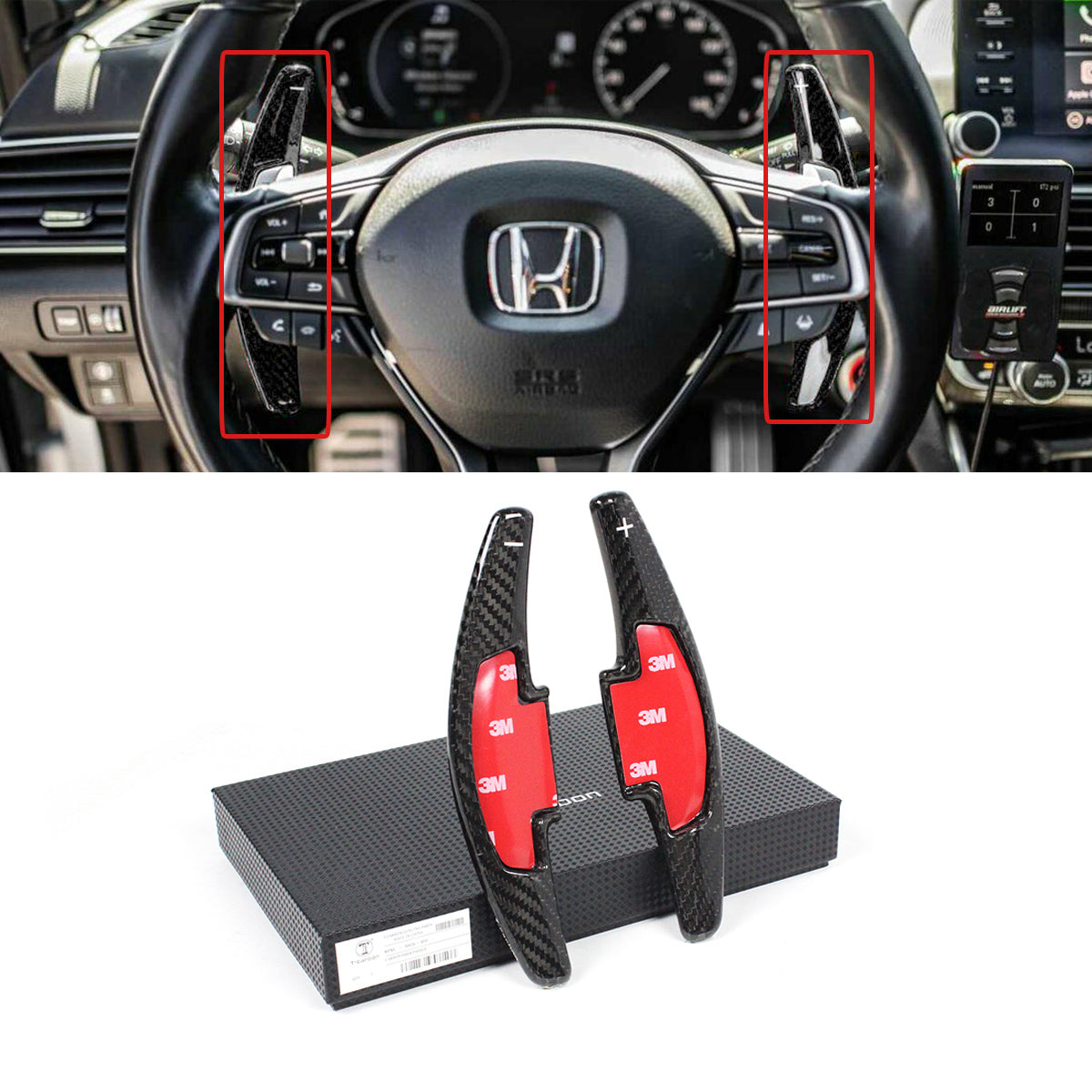 Carbon Fiber Paddle Shifter Extention for 2018 - 2022 Honda Accord ...