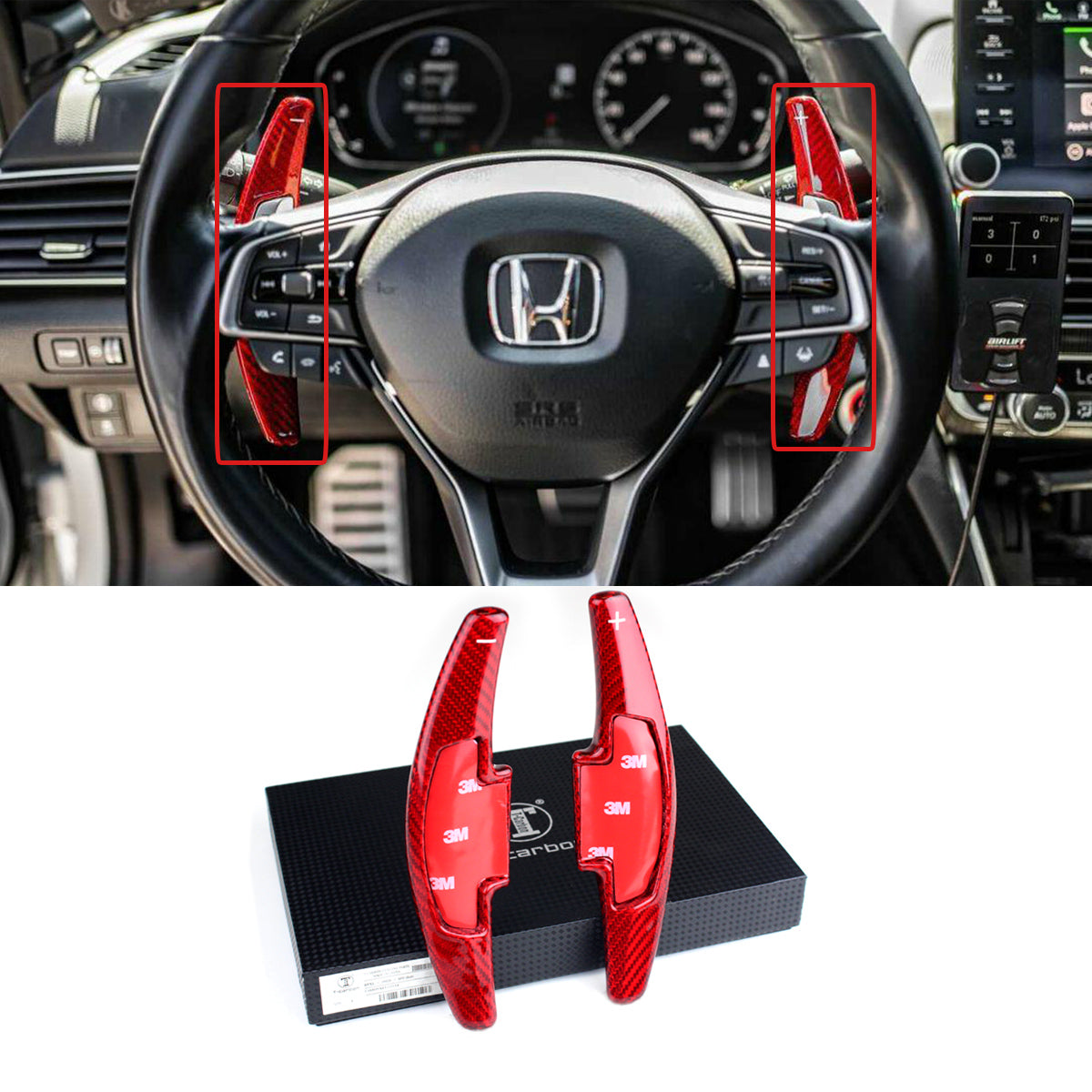 Carbon Fiber Paddle Shifter Extention for 2018 - 2022 Honda Accord ...