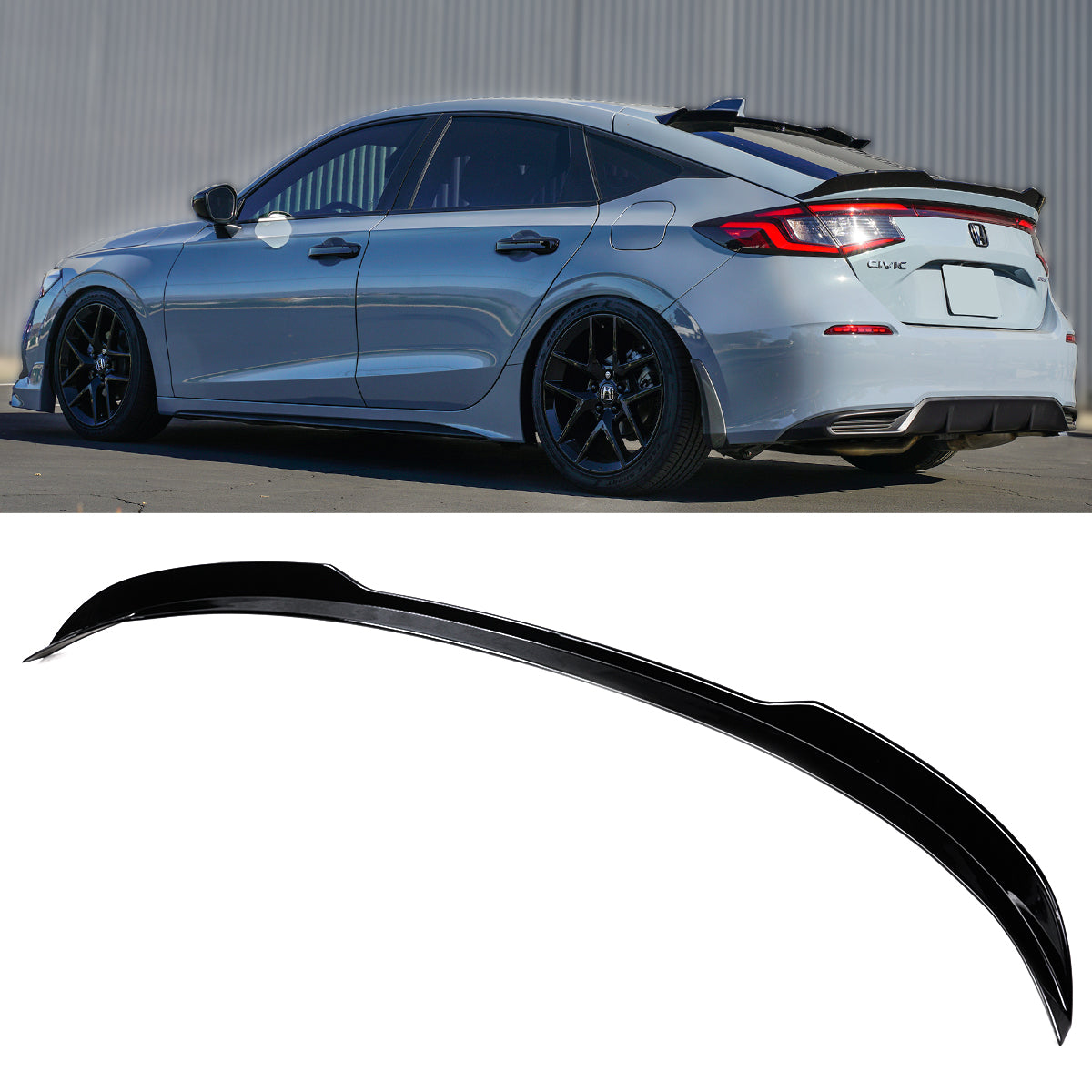 2022 2023 2024 Honda Civic Hatchback High Kick Spoiler FL1 FL2 ...