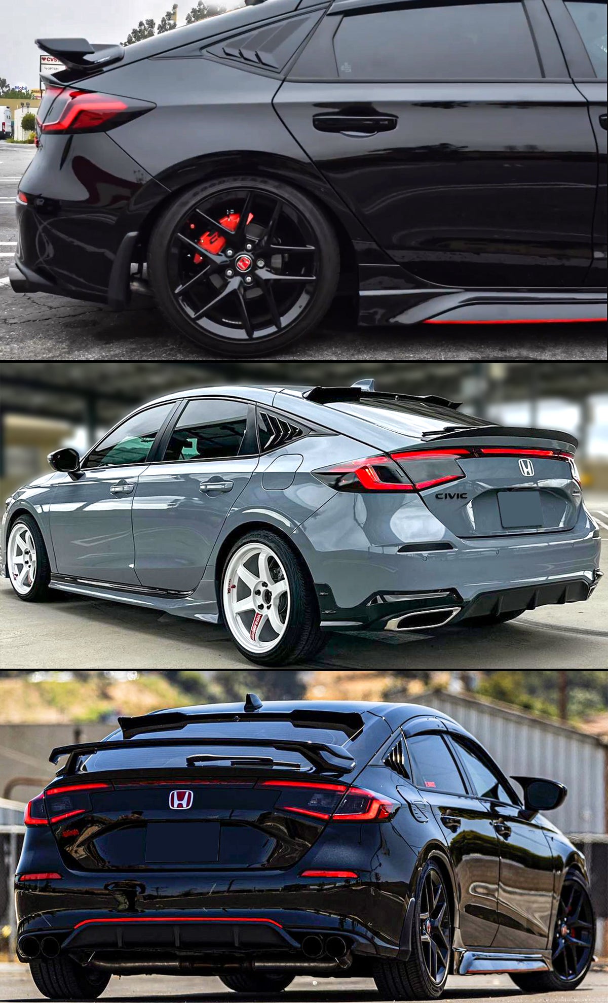 Rear Side Window Sport Louver CIVIC 11TH