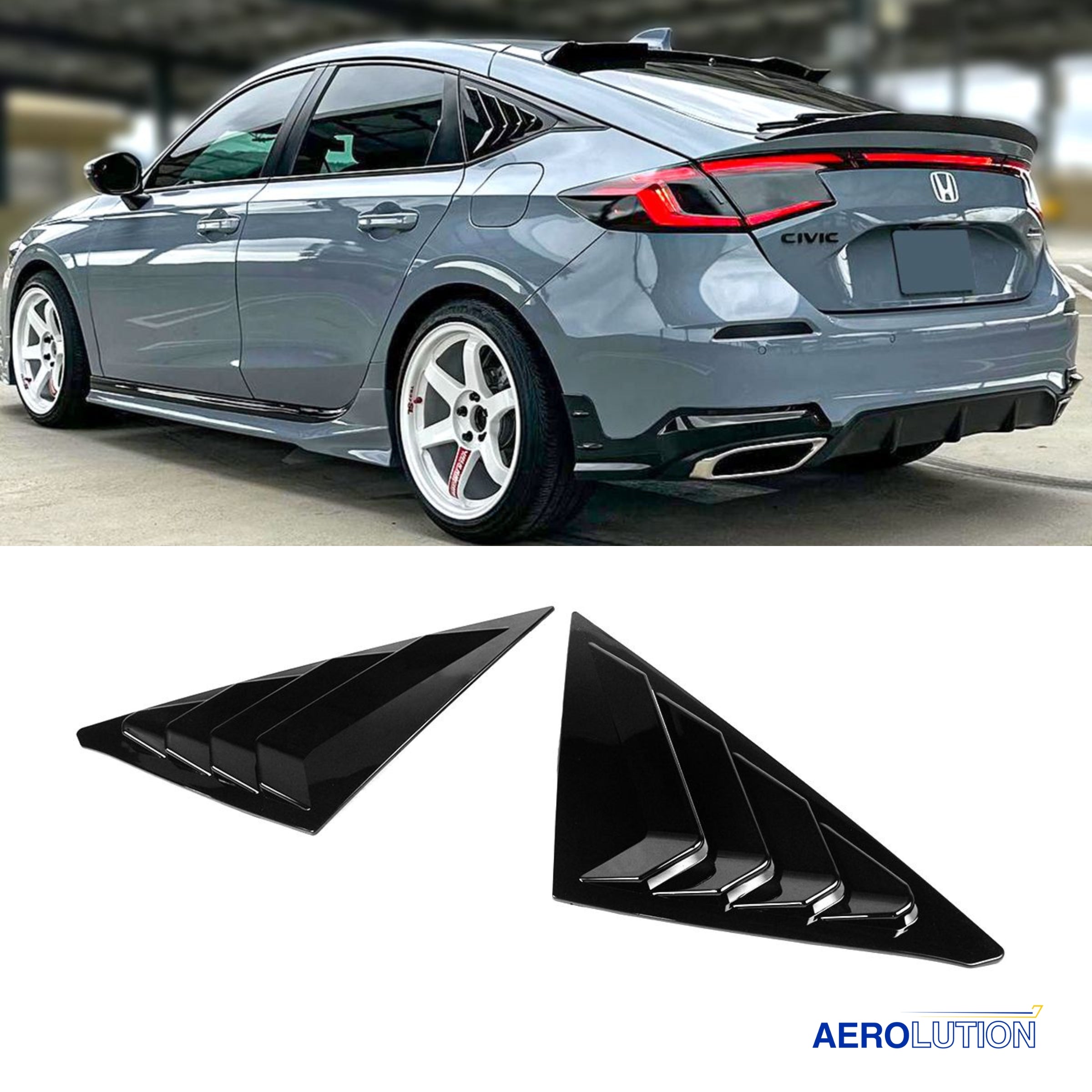 2022-2024 Honda Civic Rear Side Window Louver - Aerolution – Aerolution ...