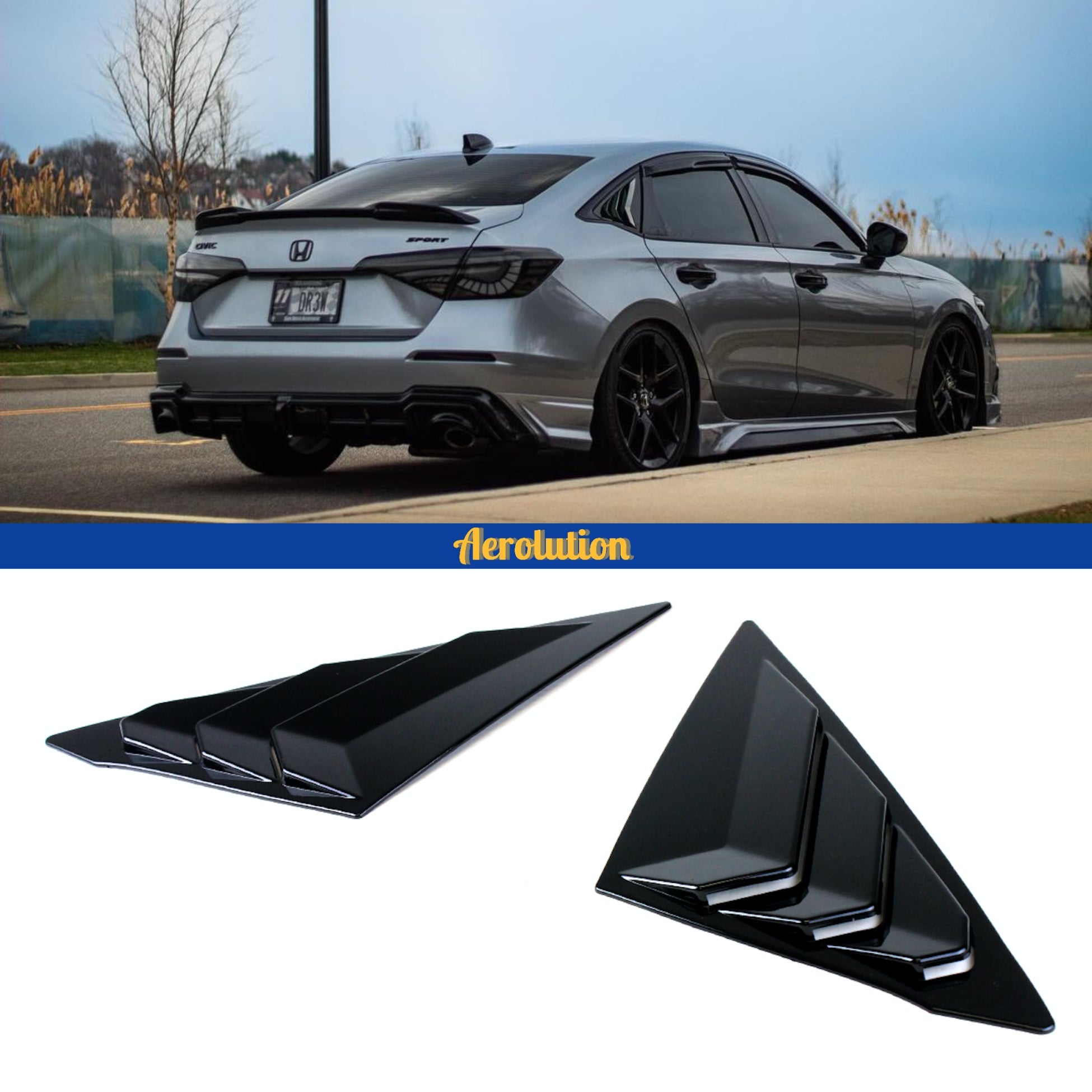 2022-2024 Honda Civic Rear Side Window Louver - Aerolution – Aerolution ...